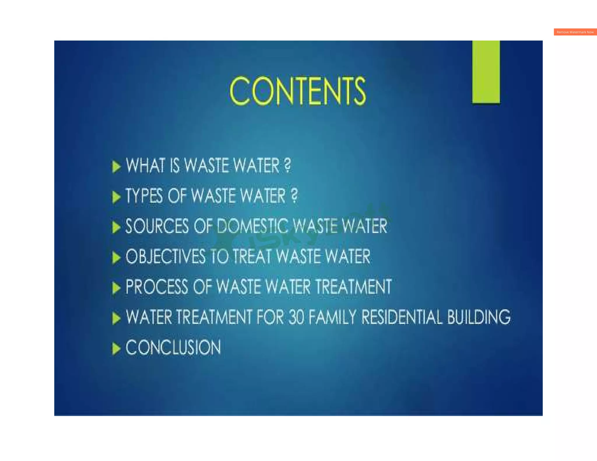 waste water treatment.project | PDF
