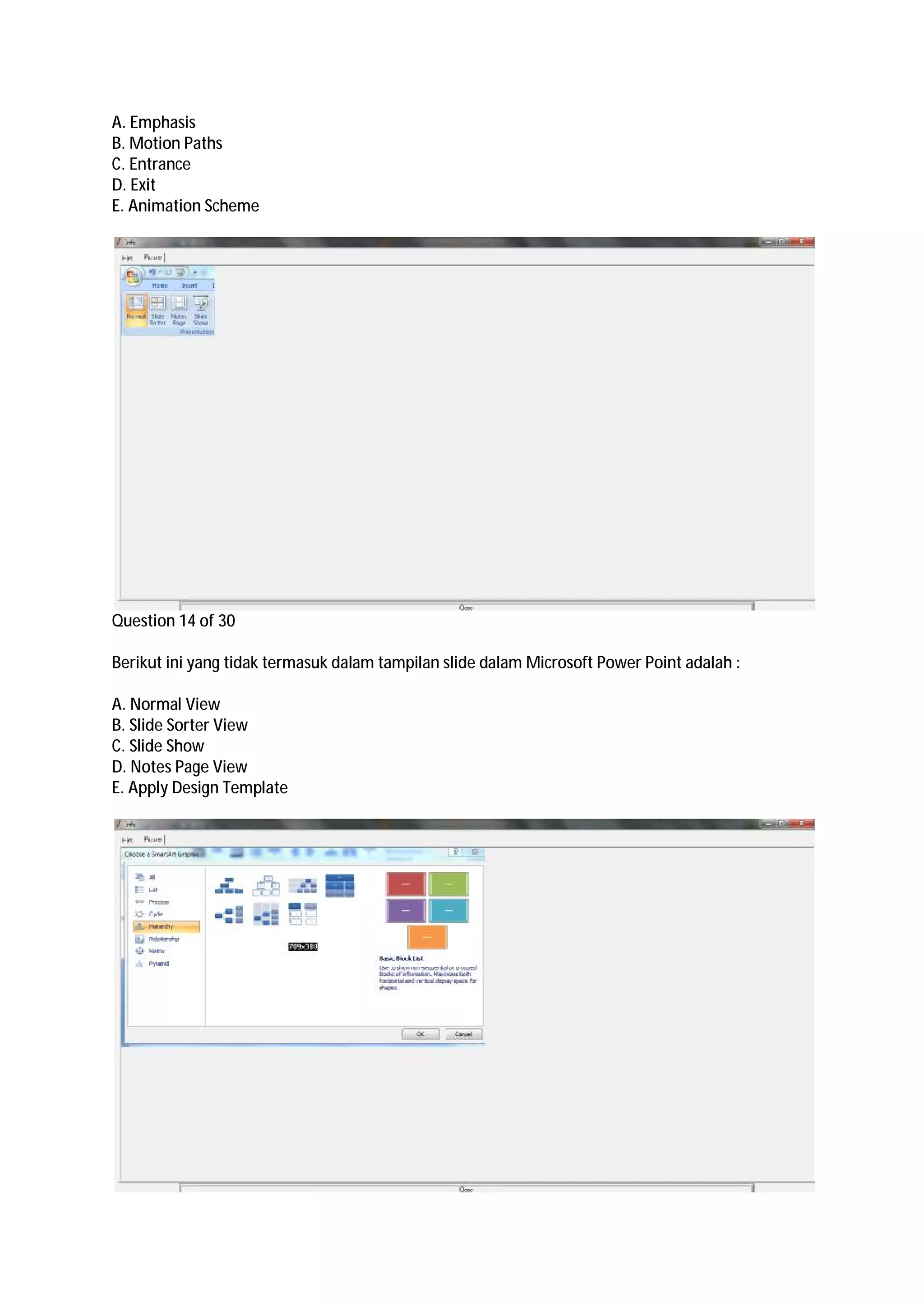 contoh ujian Microsoft powerpoint 2007 | PDF