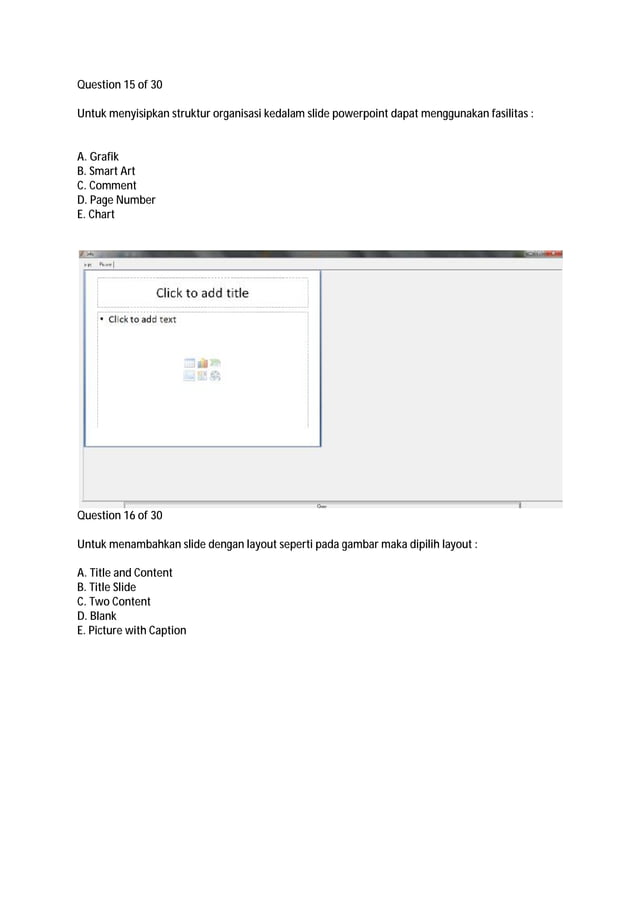 contoh ujian Microsoft powerpoint 2007 | PDF