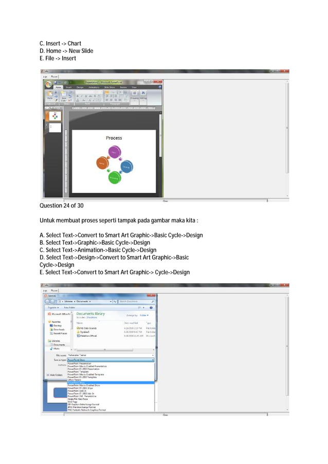 contoh ujian Microsoft powerpoint 2007 | PDF
