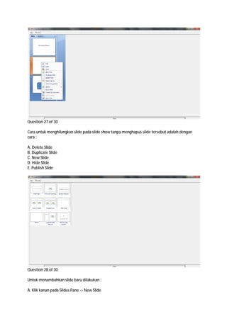 contoh ujian Microsoft powerpoint 2007 | PDF