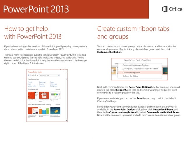 Microsoft PowerPoint 2013 Quickstart | PDF