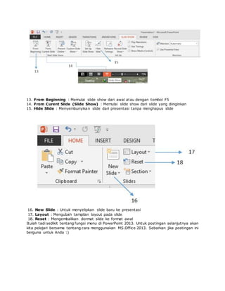 Microsoft power point 2013 menu | DOCX