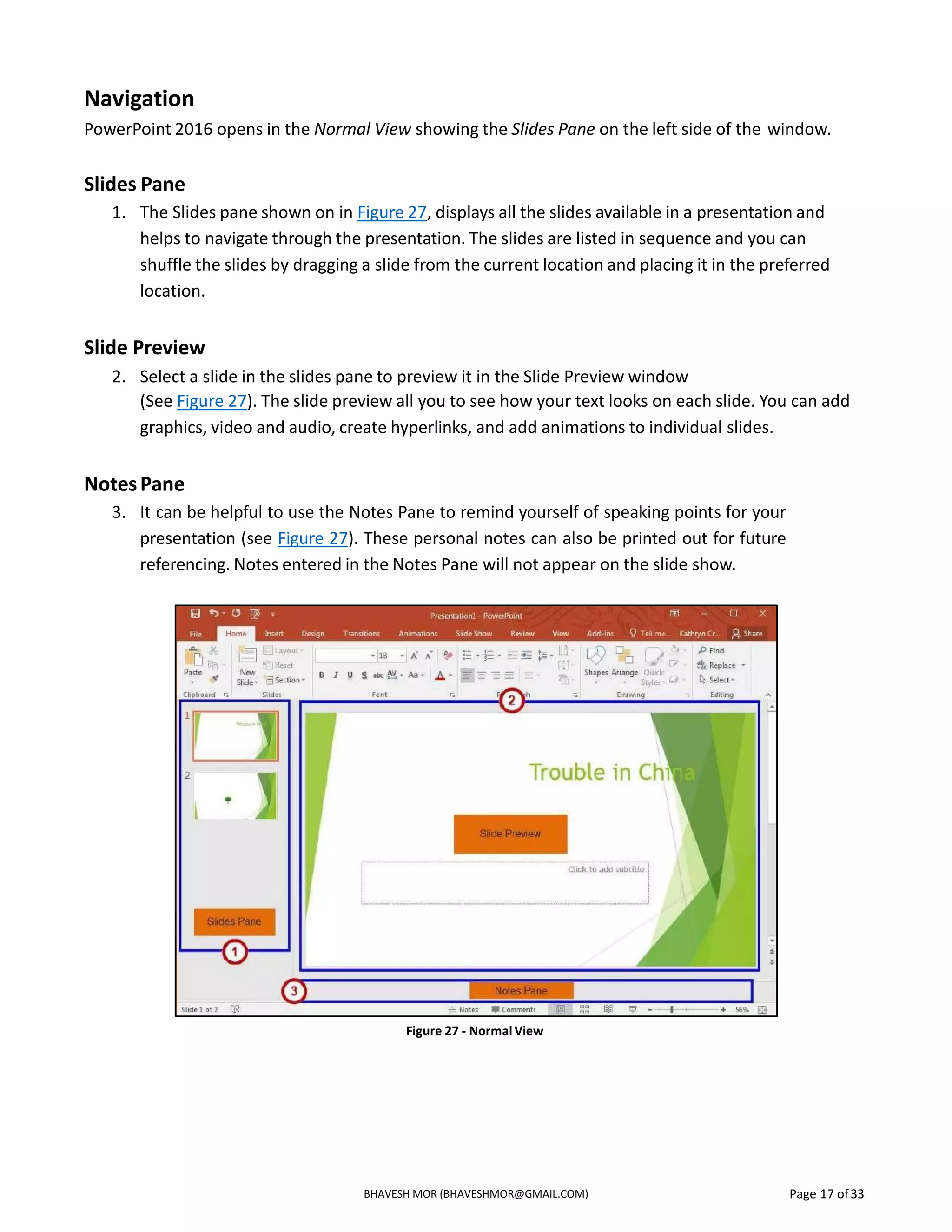 Microsoft power point basics 2016 by Bhavesh Mor | PDF