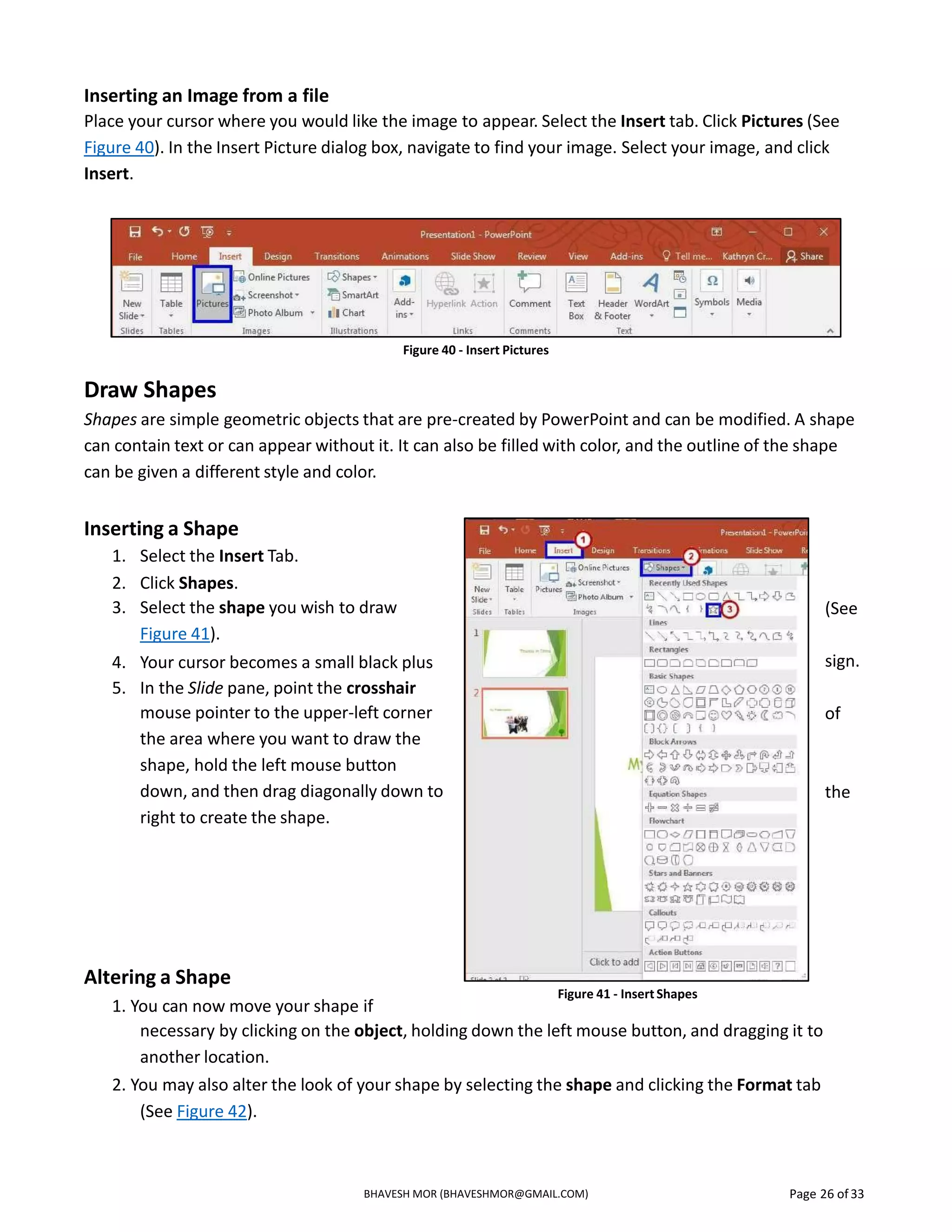 Microsoft power point basics 2016 by Bhavesh Mor | PDF