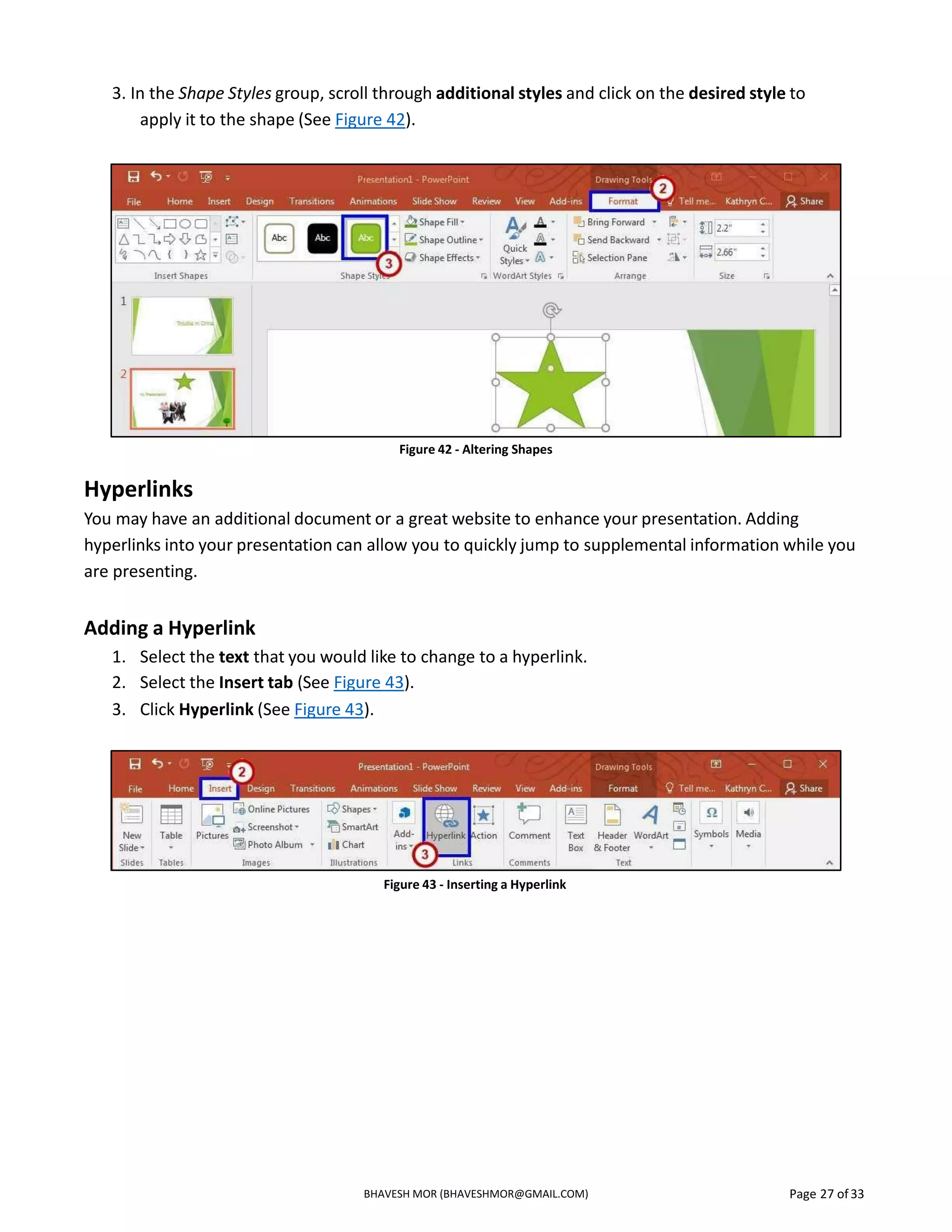 Microsoft power point basics 2016 by Bhavesh Mor | PDF