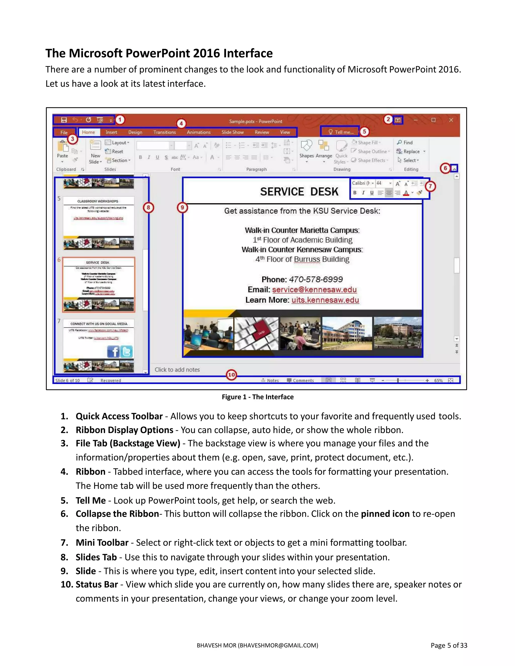 Microsoft power point basics 2016 by Bhavesh Mor | PDF