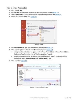 Microsoft power point basics 2016 by Bhavesh Mor | PDF