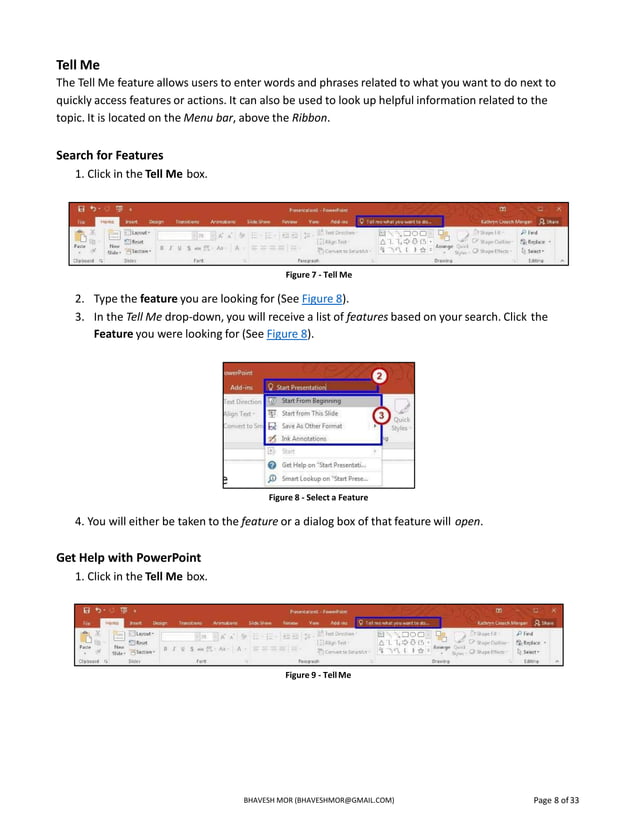 Microsoft power point basics 2016 by Bhavesh Mor | PDF