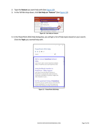 Microsoft power point basics 2016 by Bhavesh Mor | PDF