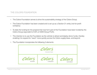 Introduction to Colors and the Colors Foundation | PPT