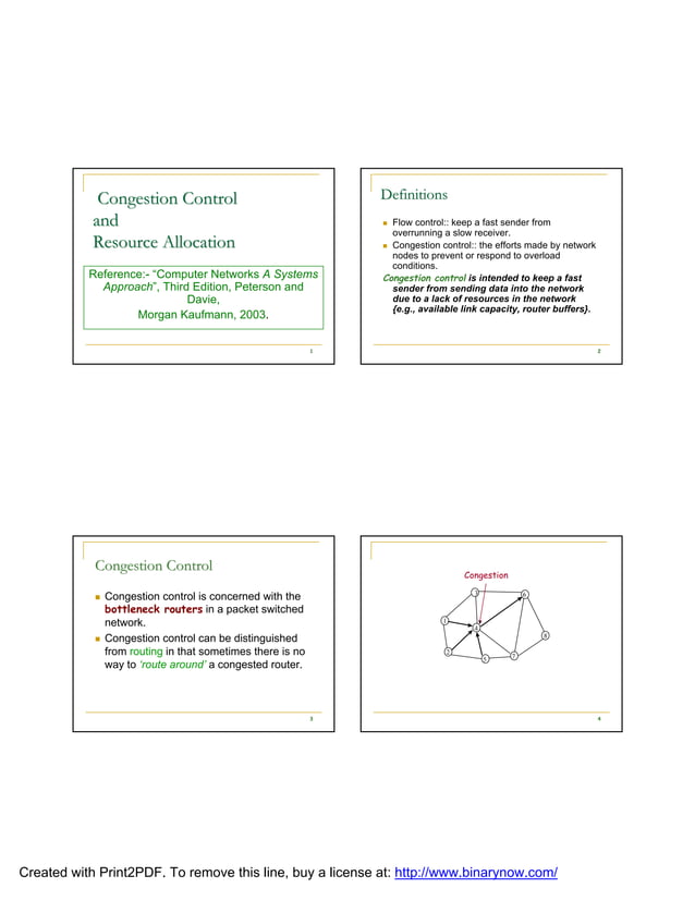 Congestion Control | PDF