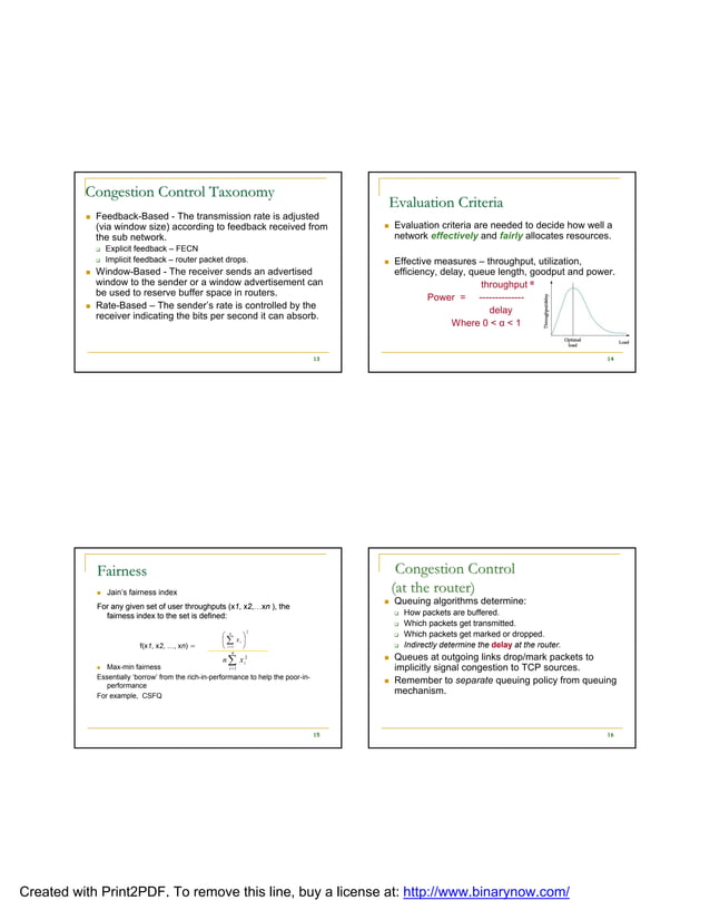 Congestion Control | PDF