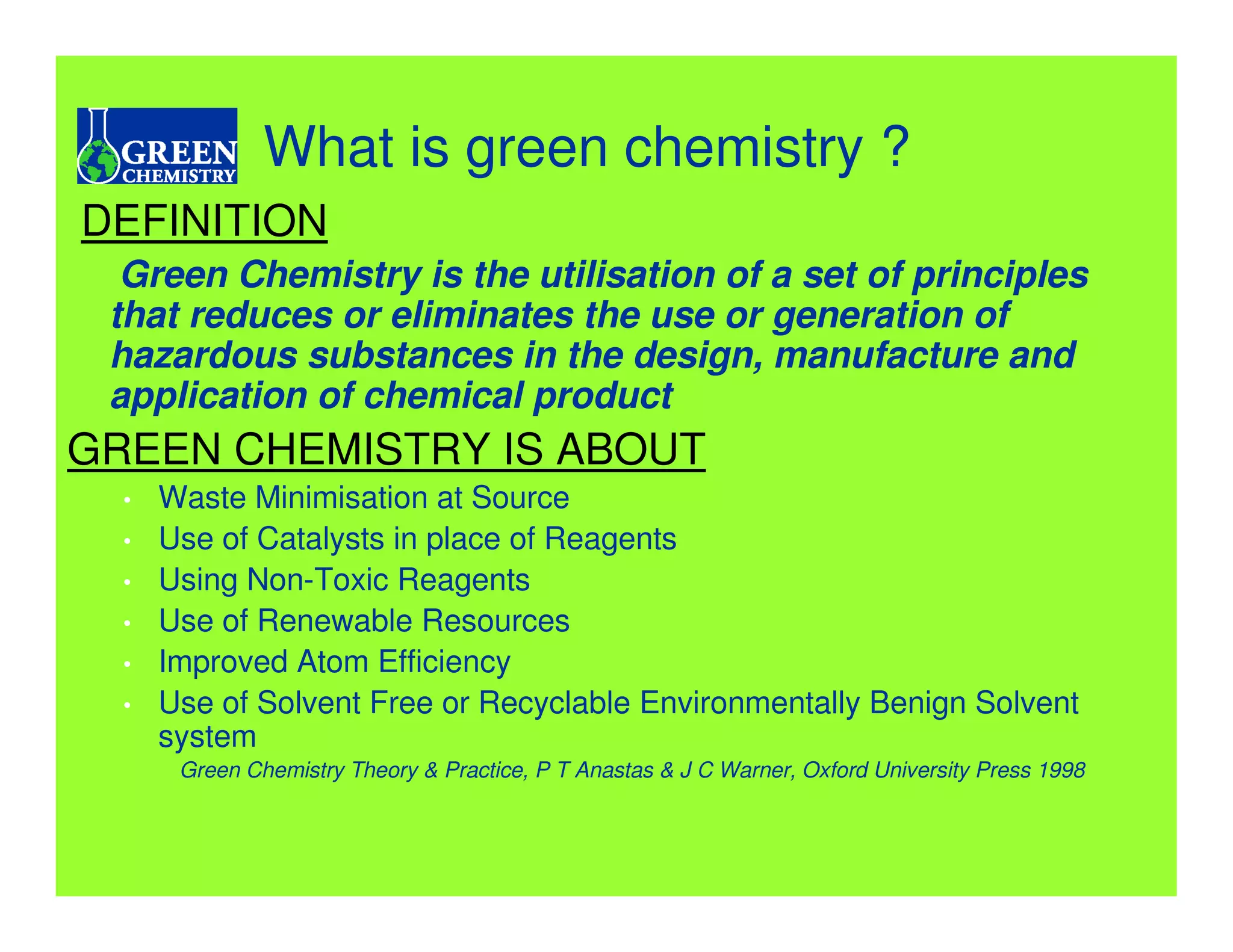 Hiren Ppt Green Chem | PDF