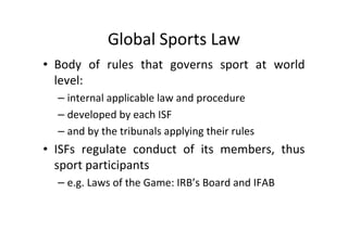 Pdf Regulation of Sport | PDF
