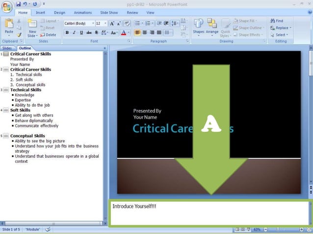 Microsoft power point user interface test | PPT