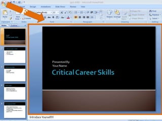 Microsoft power point user interface test | PPTX