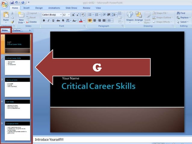 Microsoft power point user interface test | PPTX