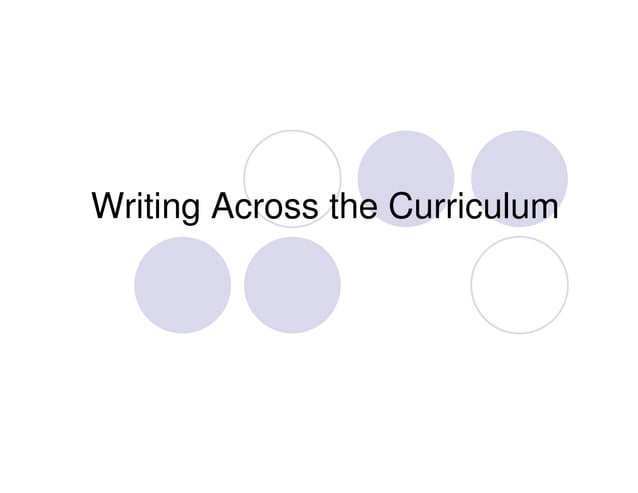 Writing Across the Curriculum | PDF | Homework and Study | Education