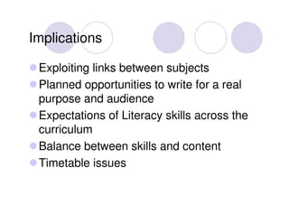 Writing Across the Curriculum | PDF