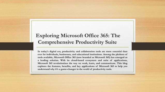Stay Connected with Microsoft Office 365 | PPT
