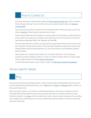 Microsoft privacy statement | PDF
