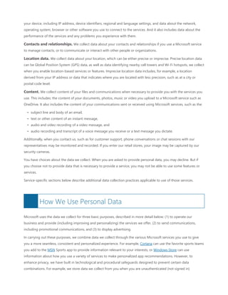Microsoft privacy statement | PDF