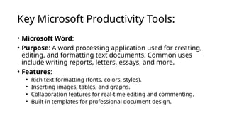 Microsoft productivity tools lesson for Matatag TLE 7 Quarter 1 ICT.pptx