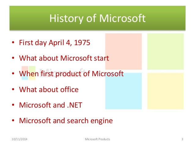 Microsoft products 2014