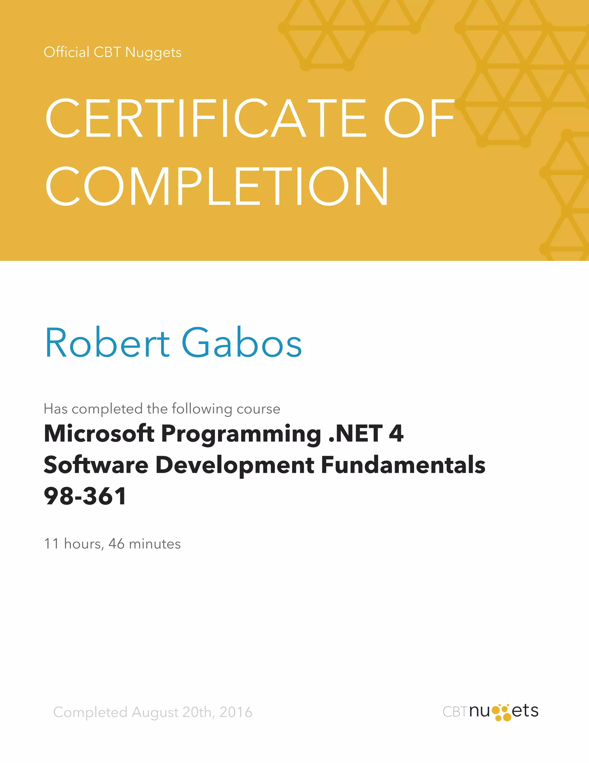 CBT Nuggets - Microsoft Programming .NET 4 Software Development Fundamentals 98-361 | PDF