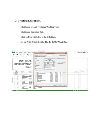 Microsoft project calender | DOCX