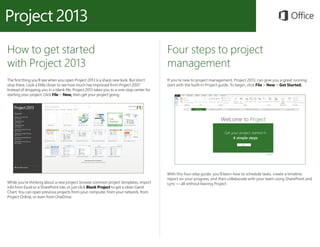 Microsoft Project 2013 Quickstart | PDF