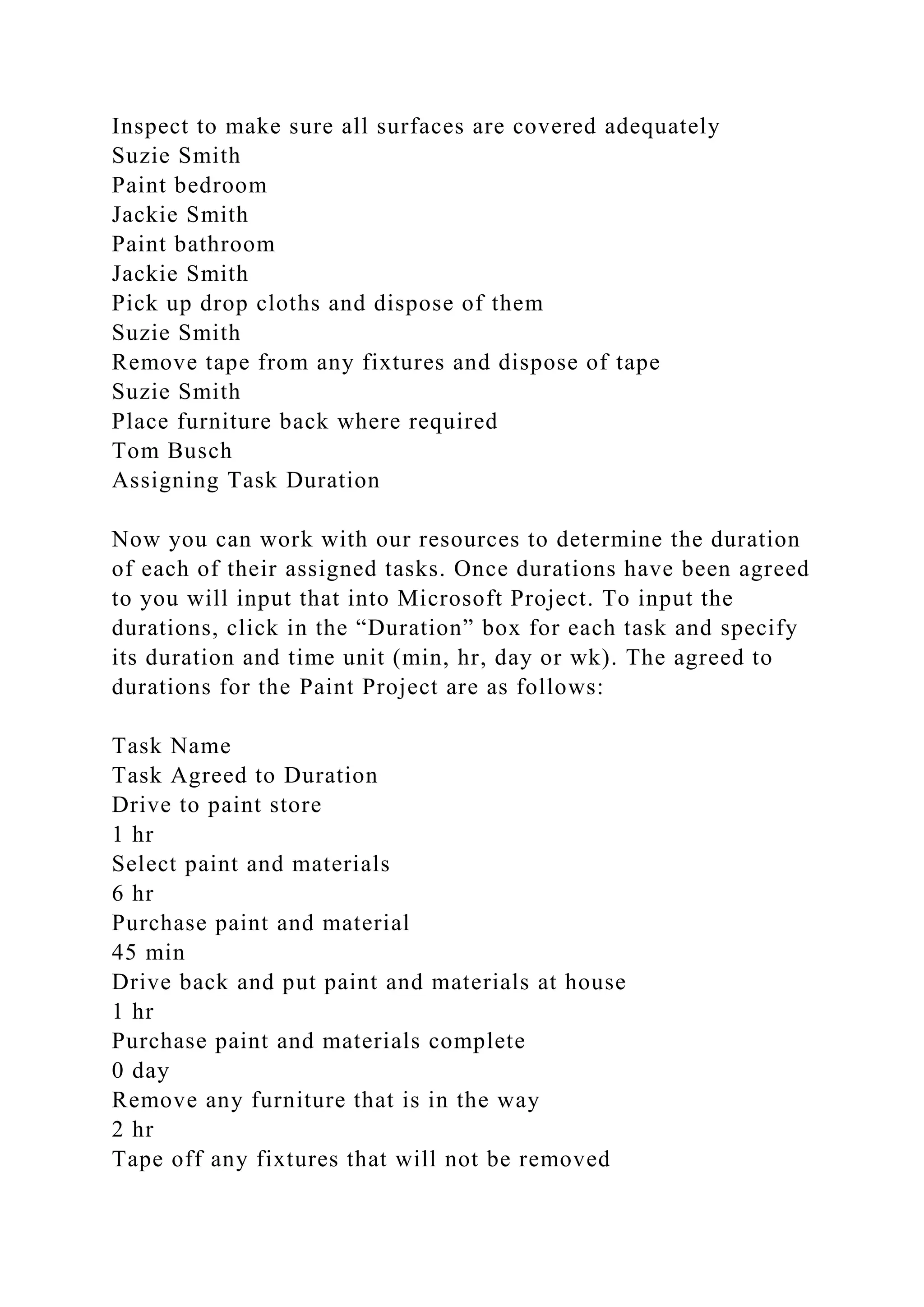 Microsoft® Project Painting ExerciseMicrosoft® Project .docx