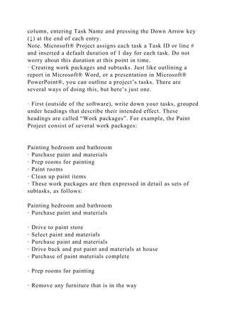 Microsoft® Project Painting ExerciseMicrosoft® Project .docx