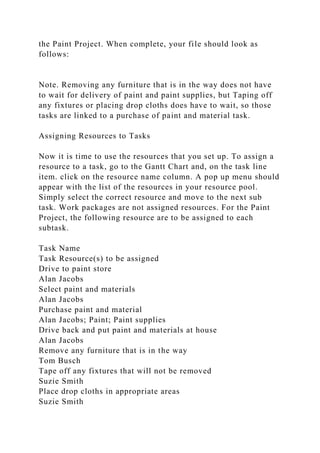 Microsoft® Project Painting ExerciseMicrosoft® Project .docx