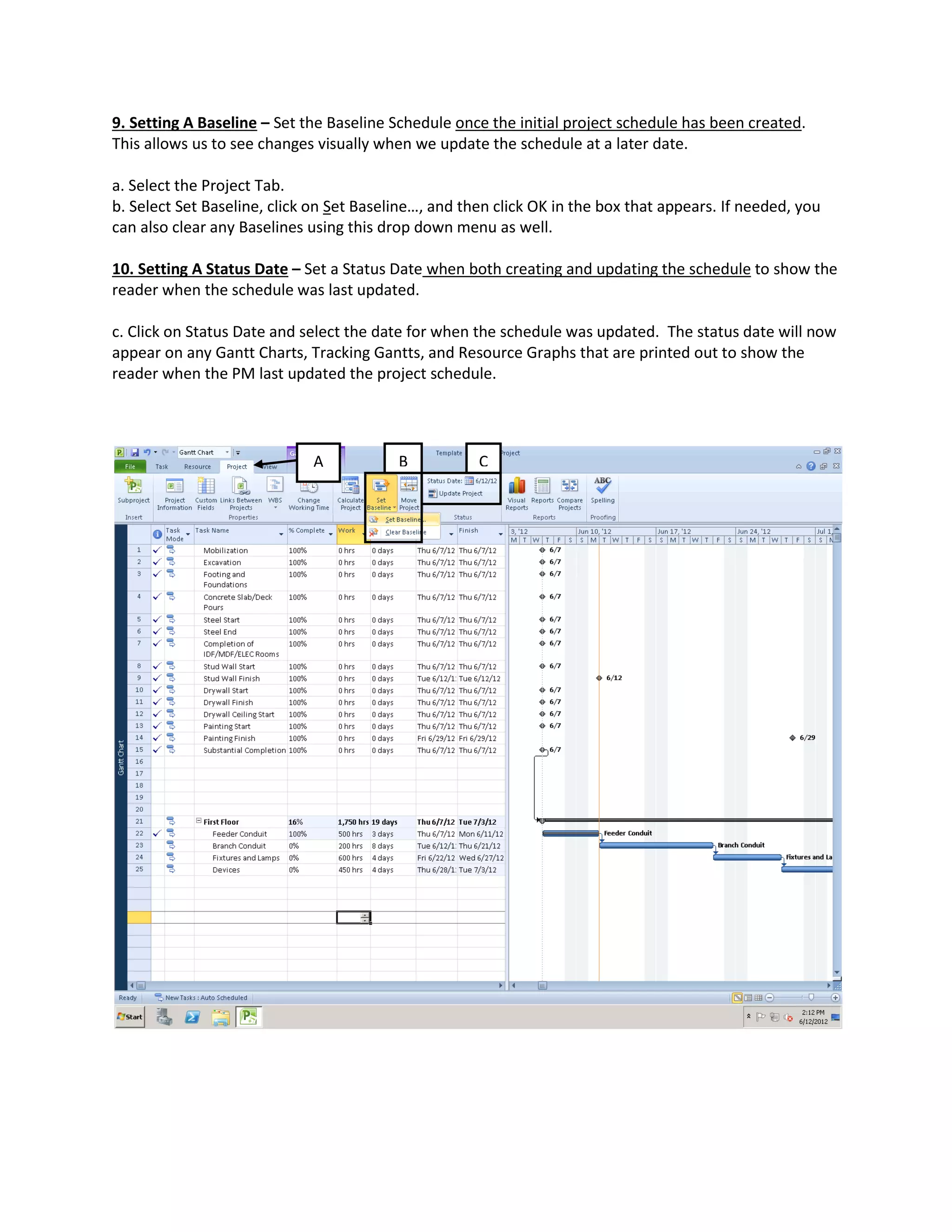 Microsoft project training manual | PDF