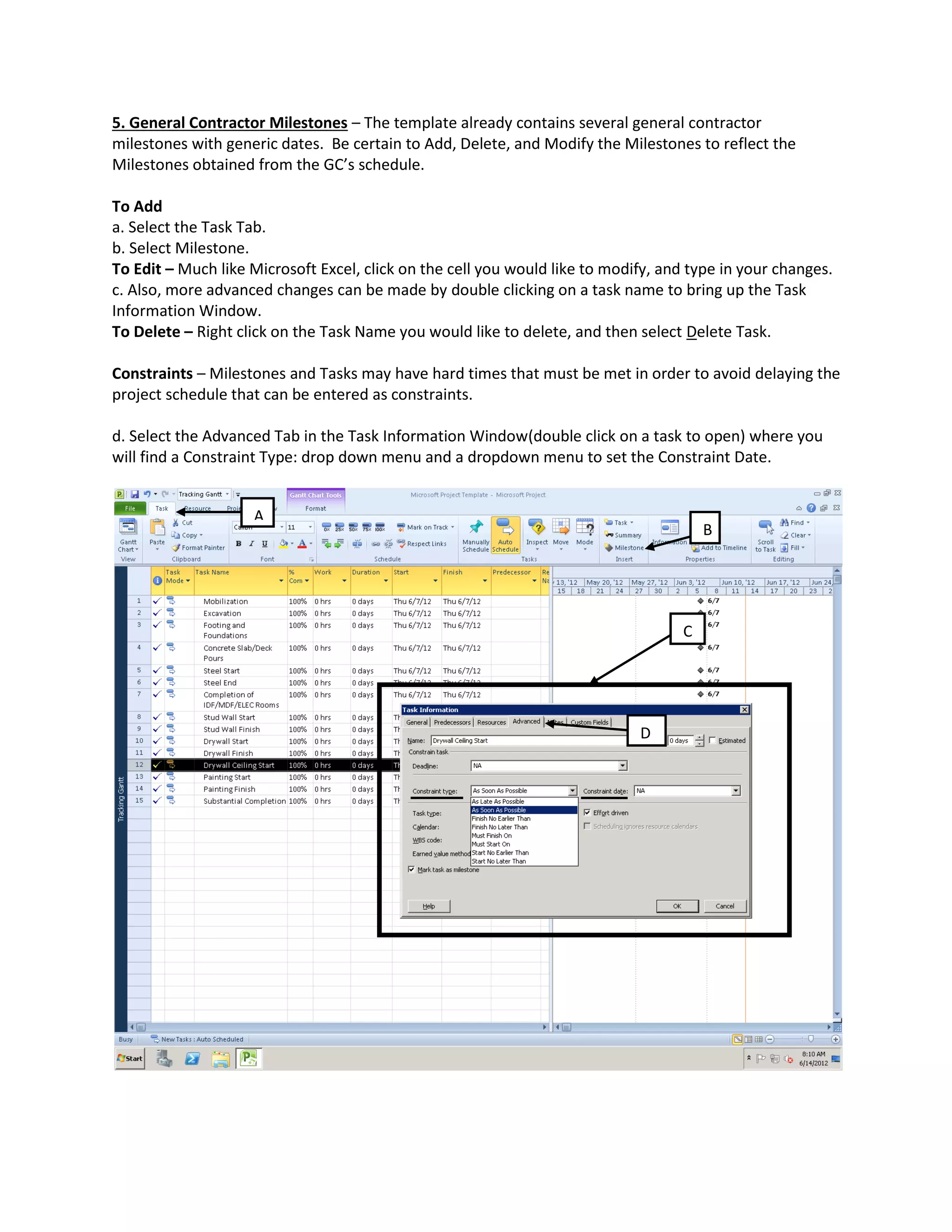 Microsoft project training manual | PDF