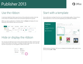 Microsoft Publisher 2013 Quickstart | PDF