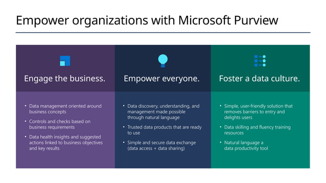 Microsoft Purview Data Governance L100 Pitch Deck.PPTX | Databases | Computer Software and ...