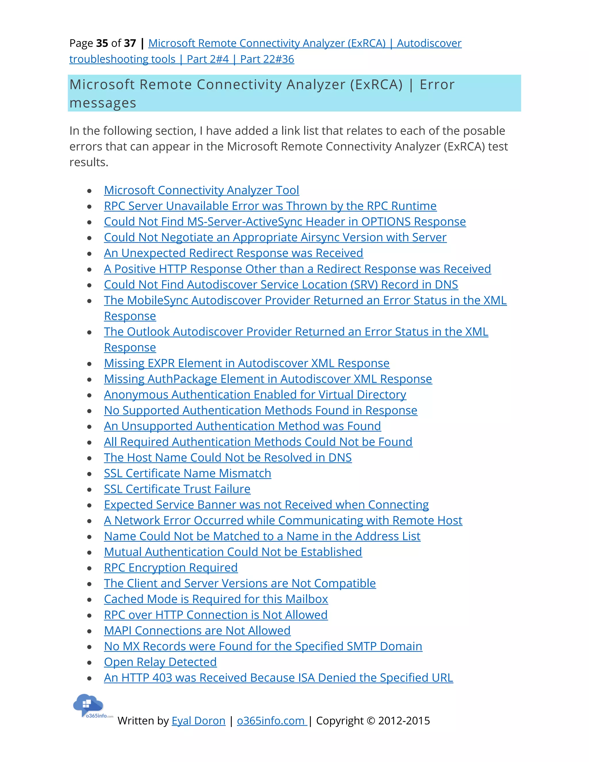 Microsoft remote connectivity analyzer (exrca) autodiscover ...