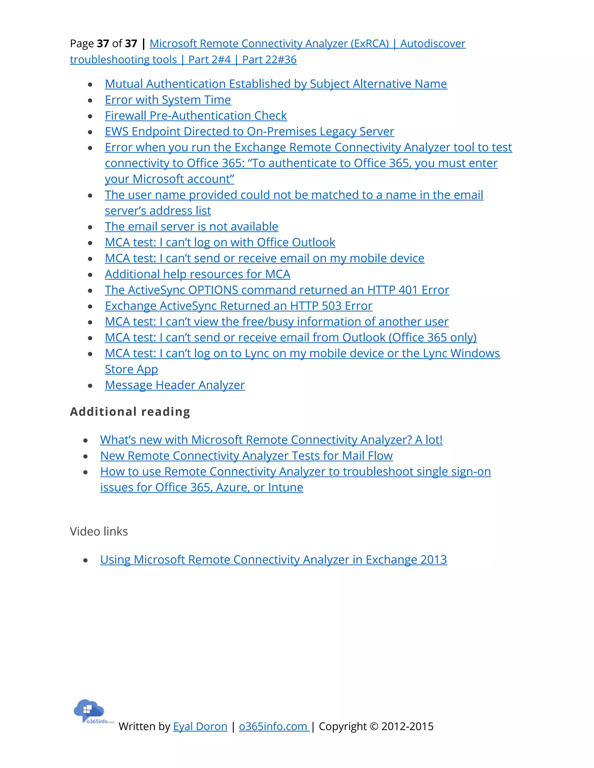 Microsoft remote connectivity analyzer (exrca) autodiscover ...