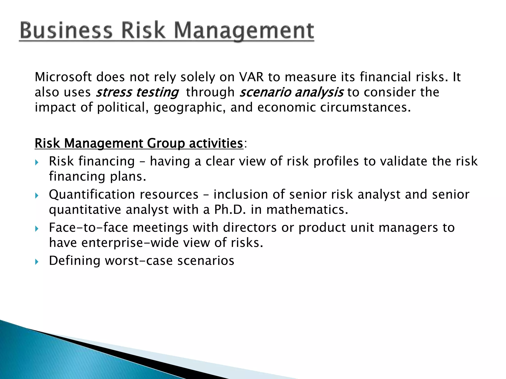 Microsoft Risk Management | PPT