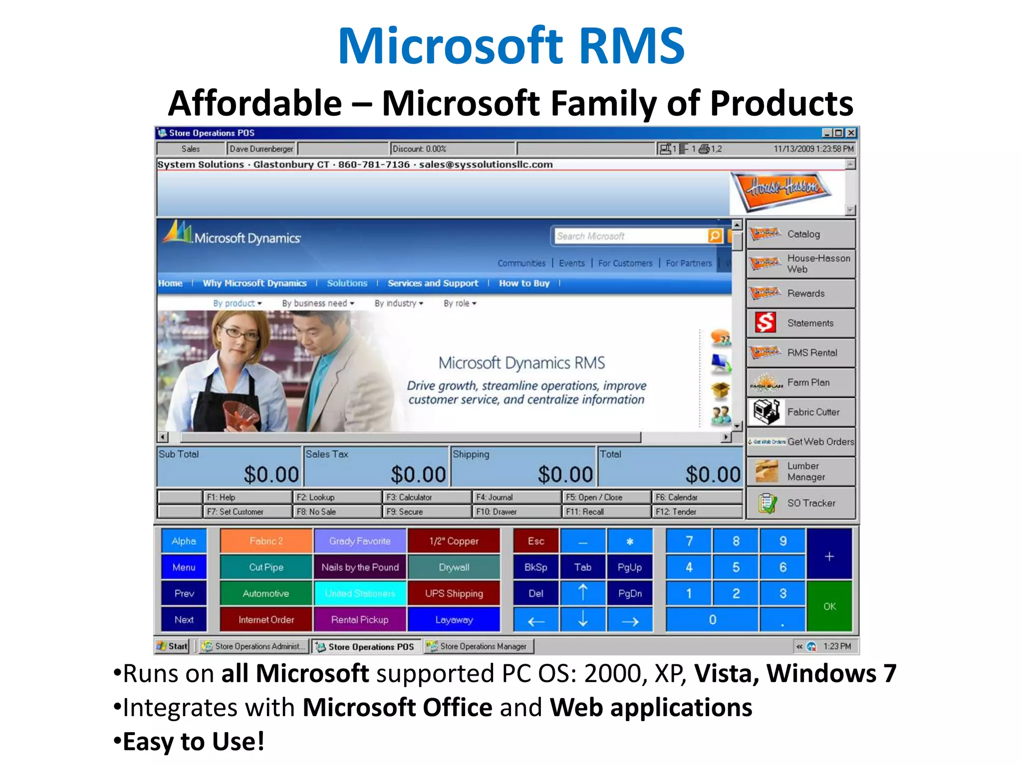 Microsoft RMS Hardware Store POS; Lumber POS; Rental POS; Lawn & Garden ...