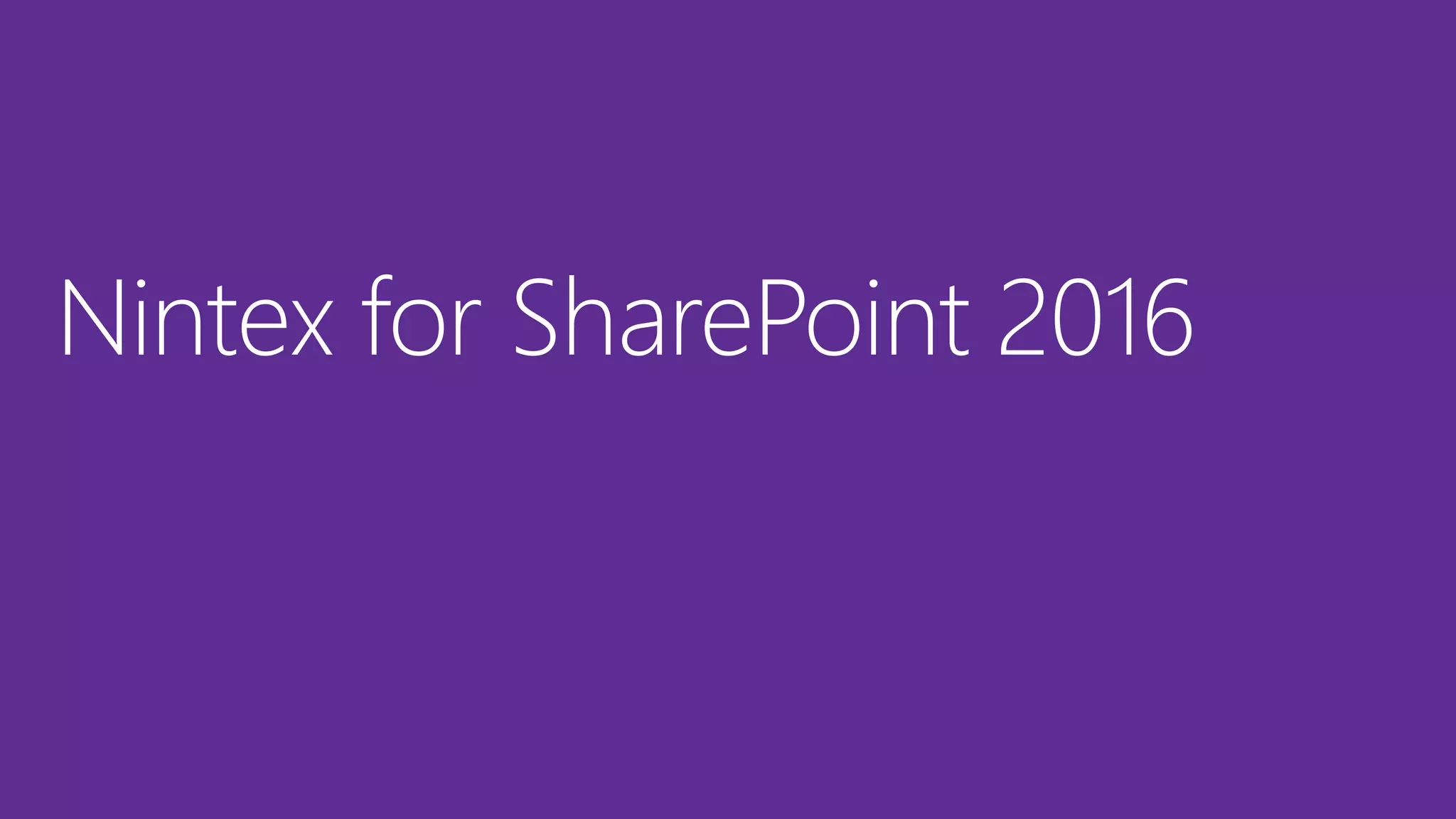 Nintex, SharePoint, & Office 365 Roadmap for Workflow and Forms | PPT