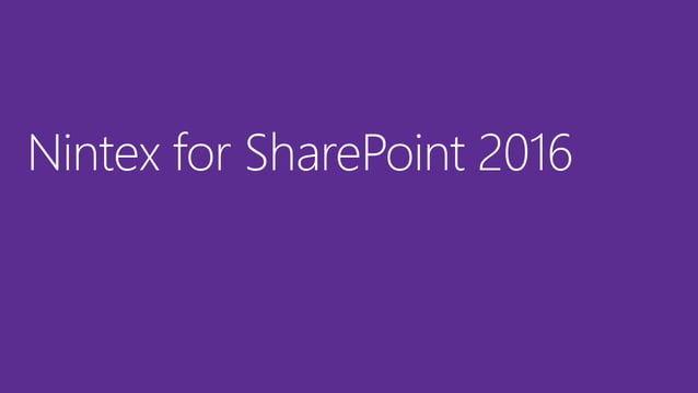 Nintex, SharePoint, & Office 365 Roadmap for Workflow and Forms | PPT