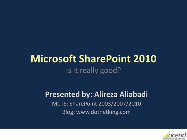 Microsoft SharePoint 2010 | PDF | Computer Software and Applications | Computing