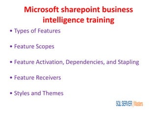 Microsoft sharepoint business intelligence training | PPTX