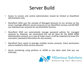 Microsoft SharePoint server 2010 Governance v1 | PPT