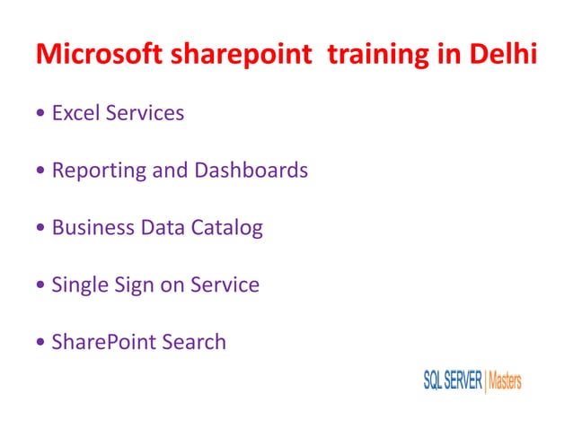 Microsoft sharepoint training in delhi | PPTX | Computing | Technology ...