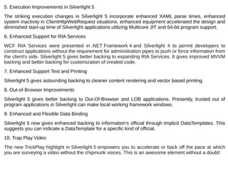 Microsoft silverlight : top 10 features | PPT